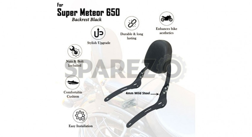 Royal Enfield Super Meteor 650 Rear Back Rest Black