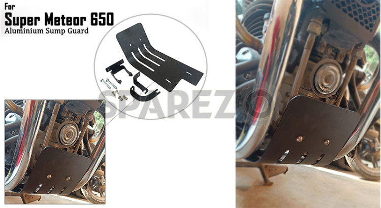 Royal Enfield Super Meteor 650 Aluminium Sump Guard Black