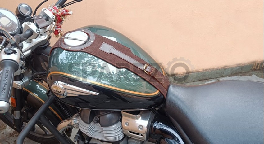 For Royal Enfield Super Meteor 650 Fuel Gas Tank Belt Brown