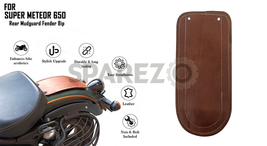 For Royal Enfield Super Meteor 650 Tan Brown Rear Mudguard Fender Bip