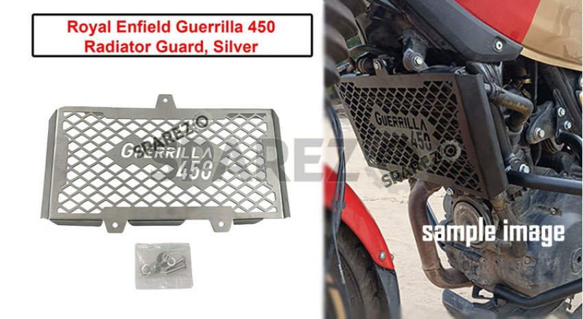 Fit For Royal Enfield Guerrilla 450 Stainless Steel Radiator Guard Silver