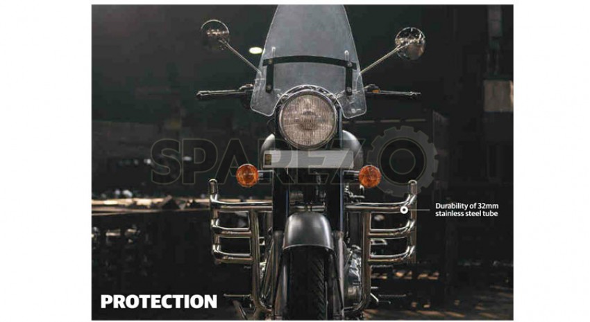 Genuine Royal Enfield Classic Bullet Electra Air Fly Engine Guard Black ...