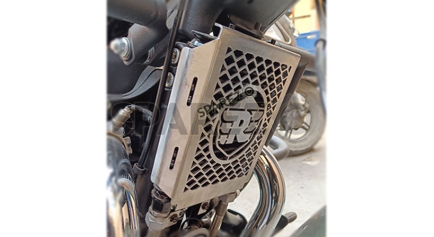 Royal Enfield Super Meteor 650 Stainless Steel Radiator Guard Grill Silver